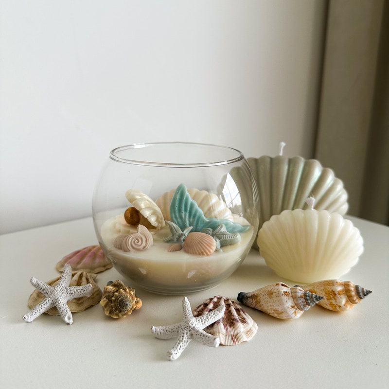 Shell Candle - Etsy