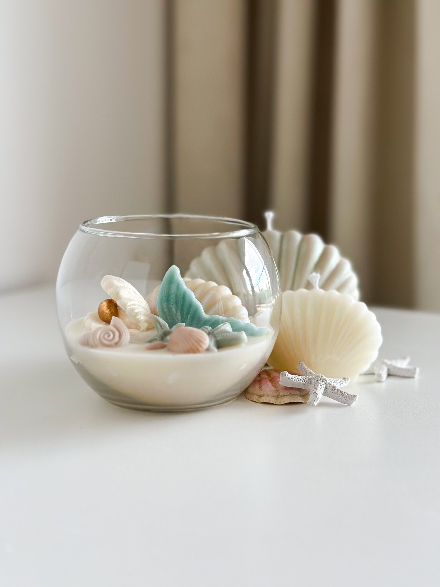 Shell Candles, Sea Shell Candle, Soy Wax Candle, Sea Gift, Clam Shell ...
