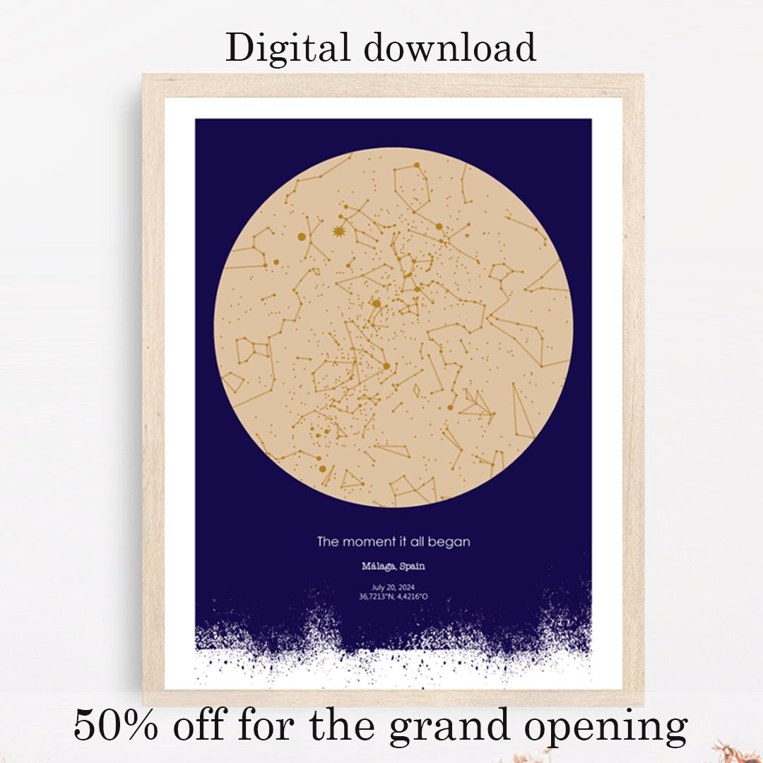 Star Map Custom Star Map Birth Custom Star Map Birthday Star Map ...