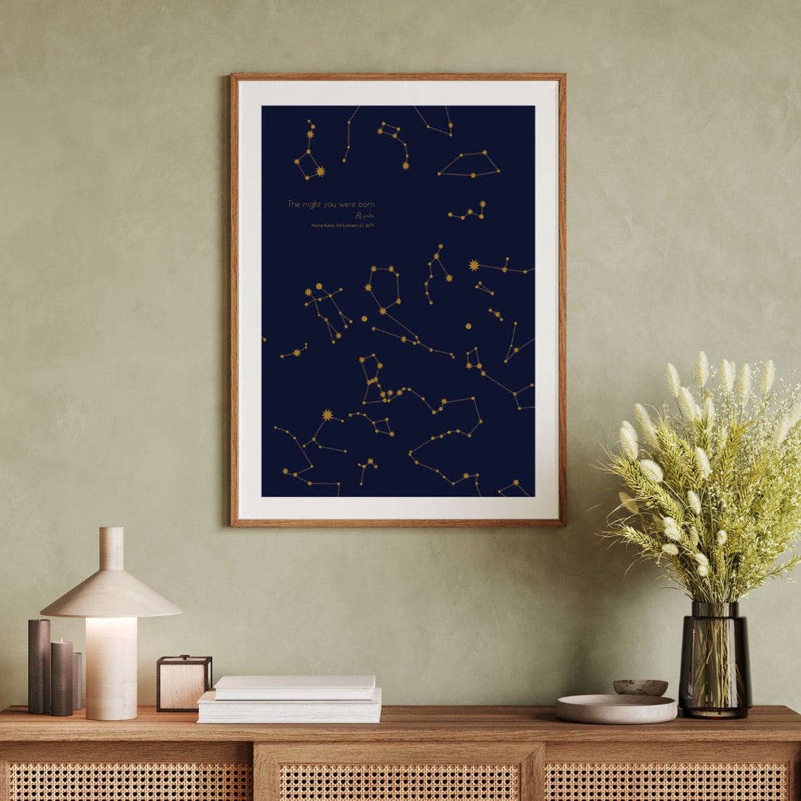 Digital Custom Star Map / Printable / Personalized Star Map by Date and ...