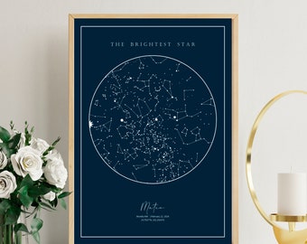 Star Map Custom Star Map Birth Custom Star Map Birthday Star Map ...