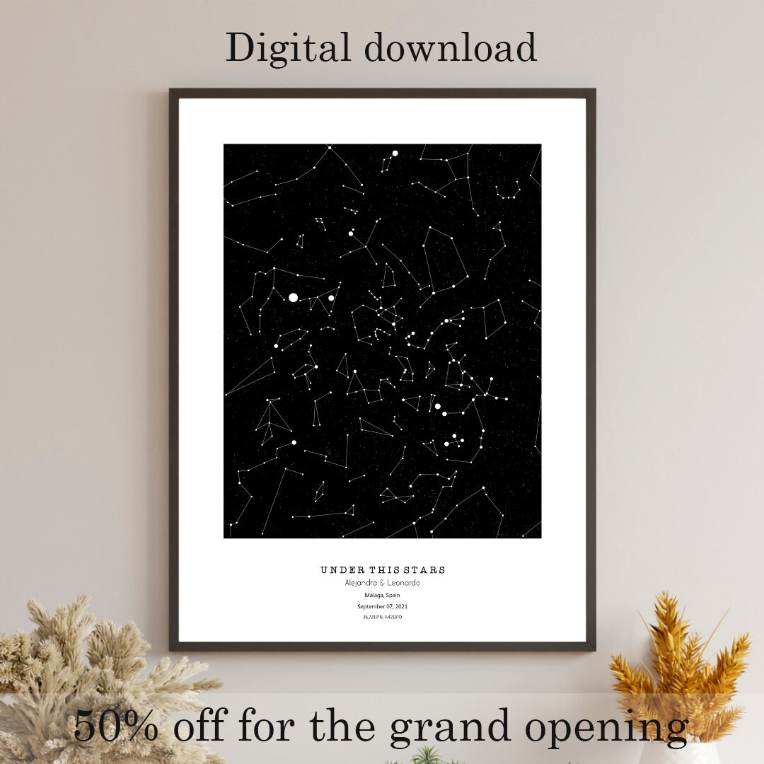 Star Map Custom Star Map Birth Custom Star Map Birthday Star Map ...