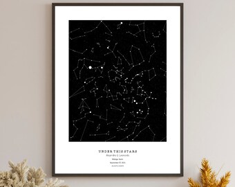 Star Map Custom Star Map Birth Custom Star Map Birthday Star Map ...