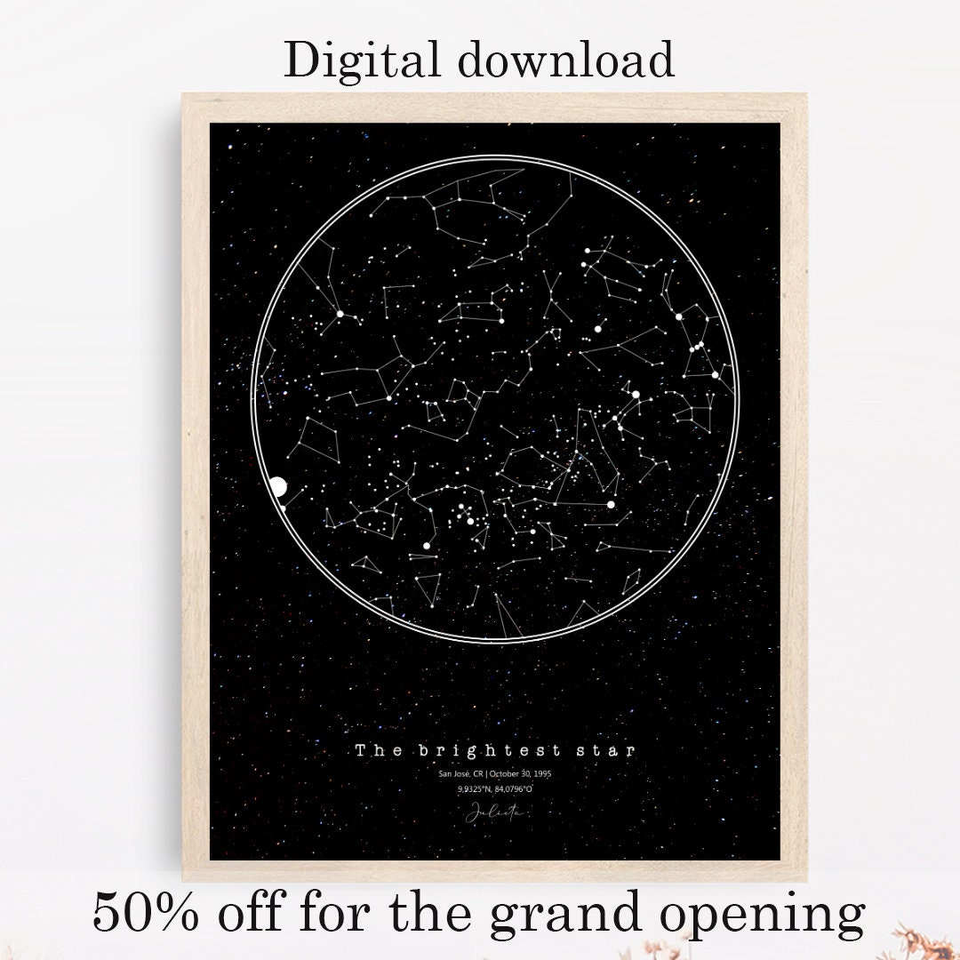 Star Map Custom Star Map Birth Custom Star Map Birthday Star Map ...