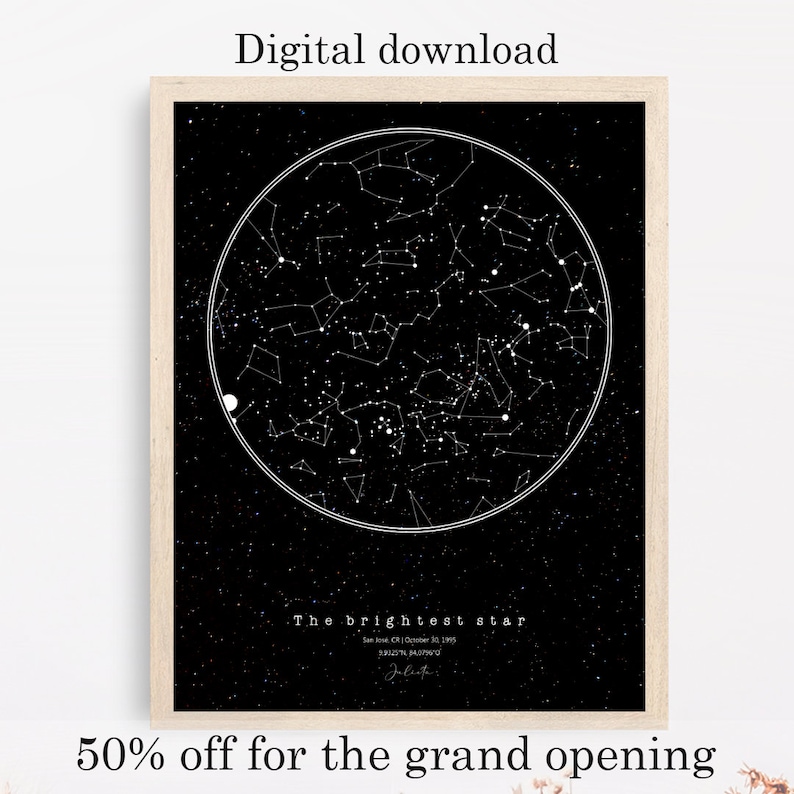 Star Map Custom Star Map Birth Custom Star Map Birthday Star Map ...
