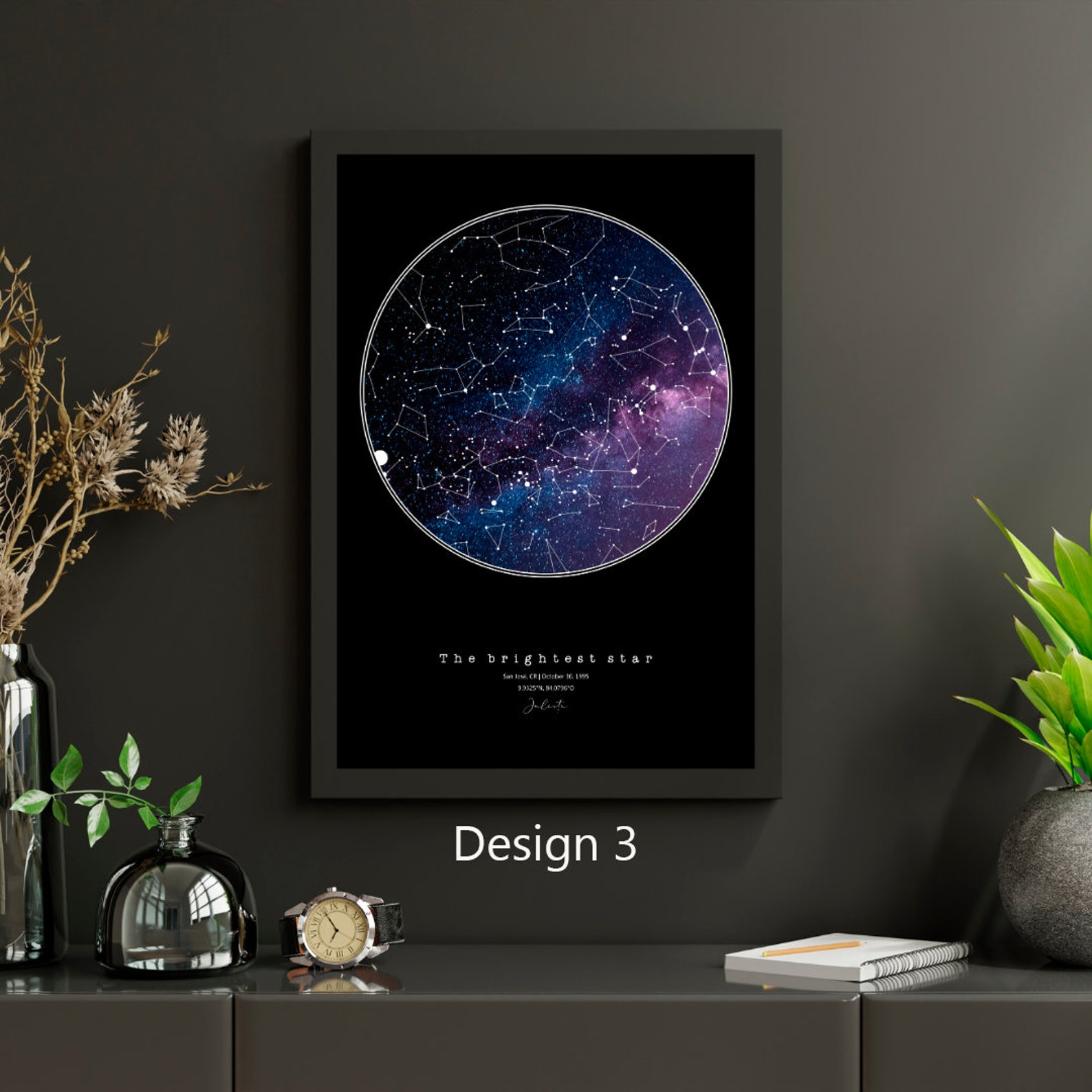 Star Map Custom Star Map Birth Custom Star Map Birthday Star Map ...