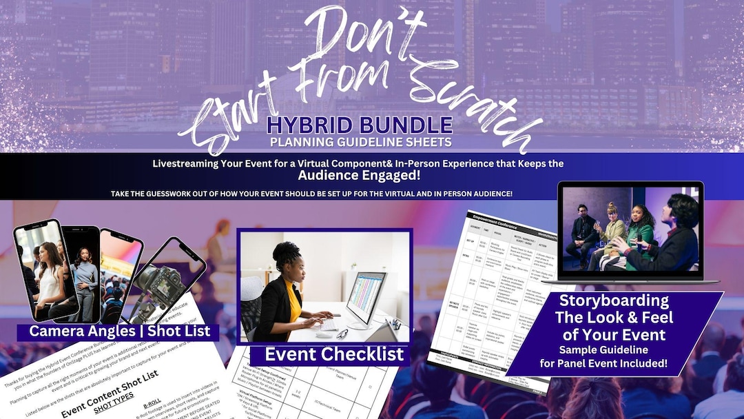 Hybrid Event Planning Guideline Sheets - Fully Customizable. Includes ...