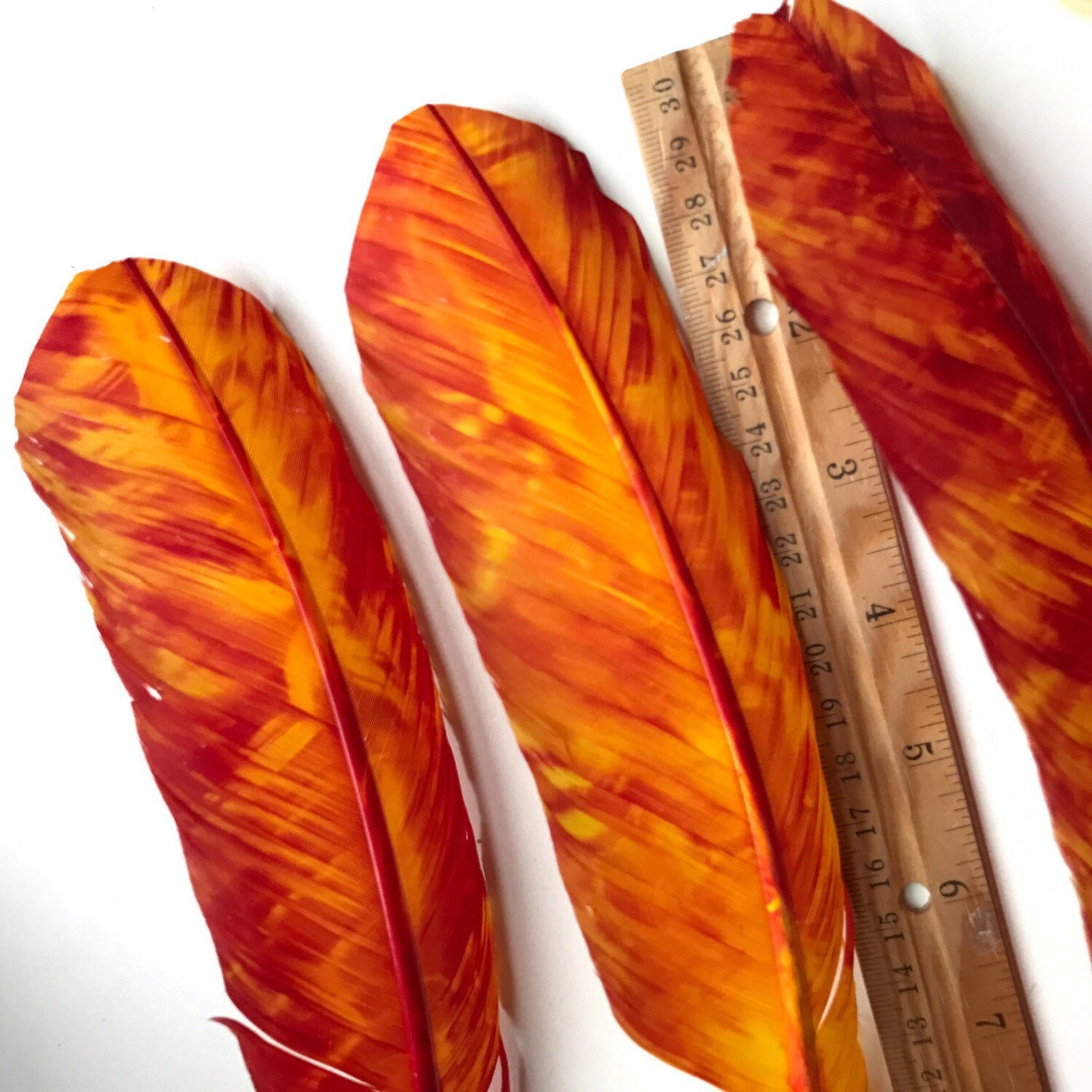 TURKEY QUILL Orange and Yellow Fire 4 Pieces / Q 5 - Etsy