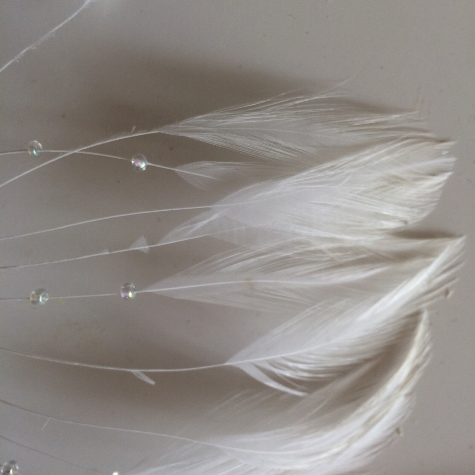 HALF PINWHEEL Beaded Feathers / off White Eggshell / 1200 - Etsy