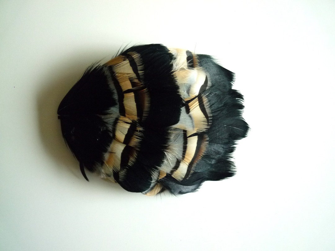 FEATHER Pads/black and Natural / 90 . A - Etsy