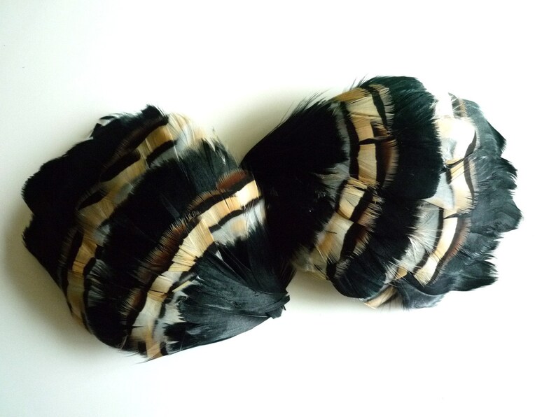 FEATHER Pads/black and Natural / 90 . A | Etsy