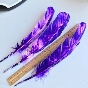 TURKEY QUILL, Magenta, Purple, 4 Pieces / Q 4 - Etsy
