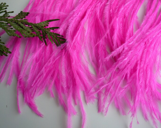 VOGUE OSTRICH FRINGE, Shocking Neon Pink / 385 - Etsy