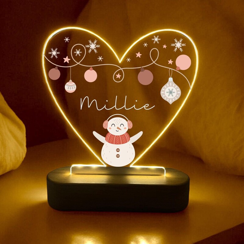 Snowman Night Light - Etsy