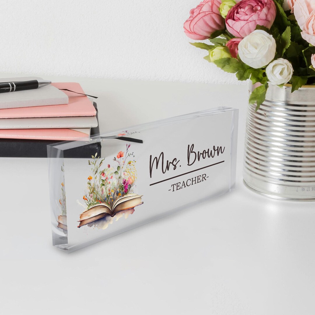Personalized Name Plate for Teacher, Custom Teacher Desk Name Plate ...