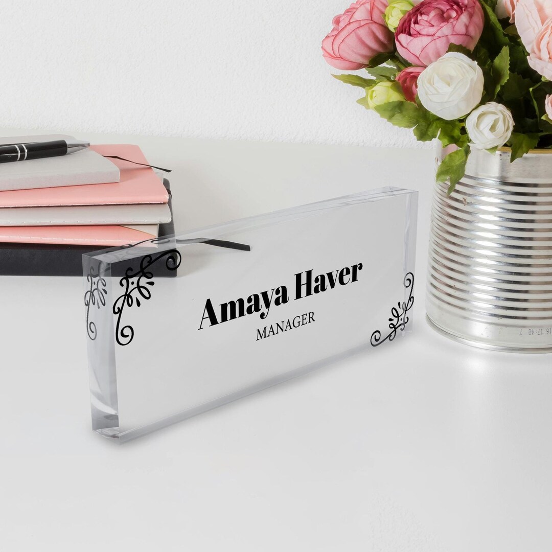 Custom Acrylic Name Plate, Office Name Plate, Personalized Name Plate ...