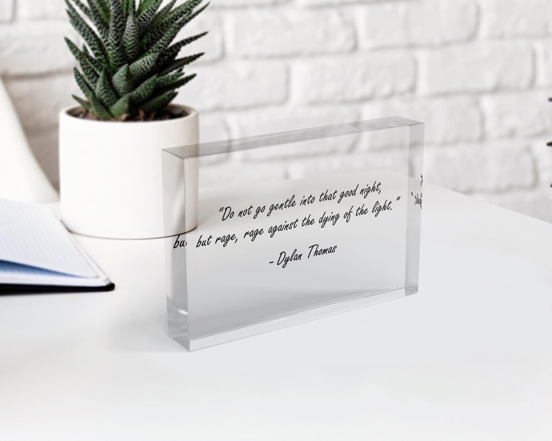 Custom Acrylic Quote Block: Personalized Desk Plaque, Inspirational ...