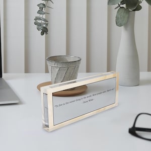 Custom Quote Acrylic Desk Sign: Motivational Office Decor - Etsy