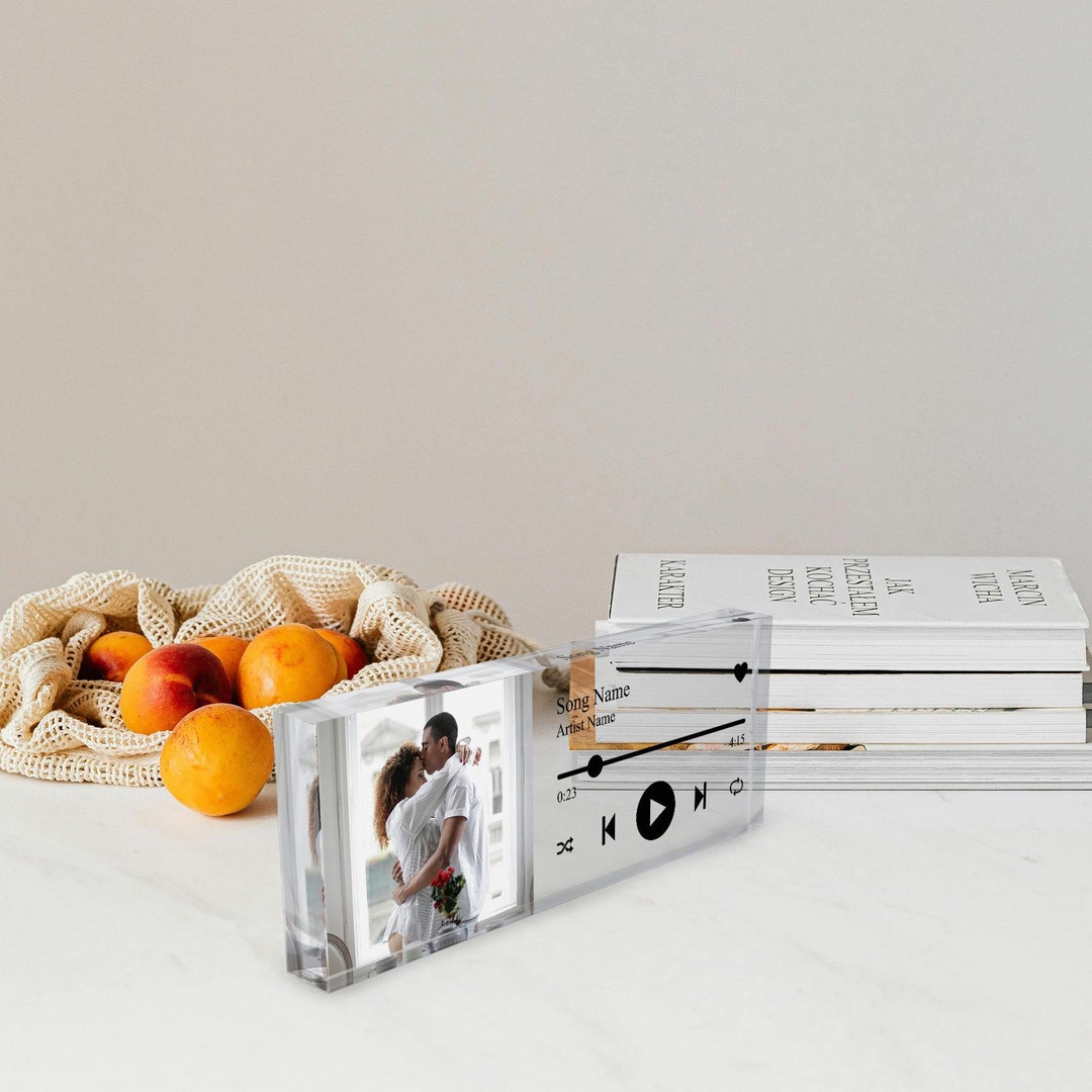 Personalized Photo Music Plaque, Custom Song Acrylic Plaque ...