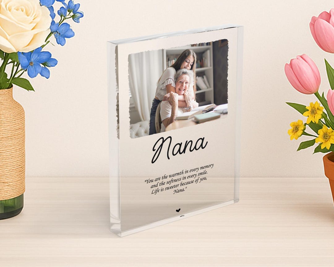 Custom Nana Photo Plaque – Personalized Gift for Nana – Picture ...