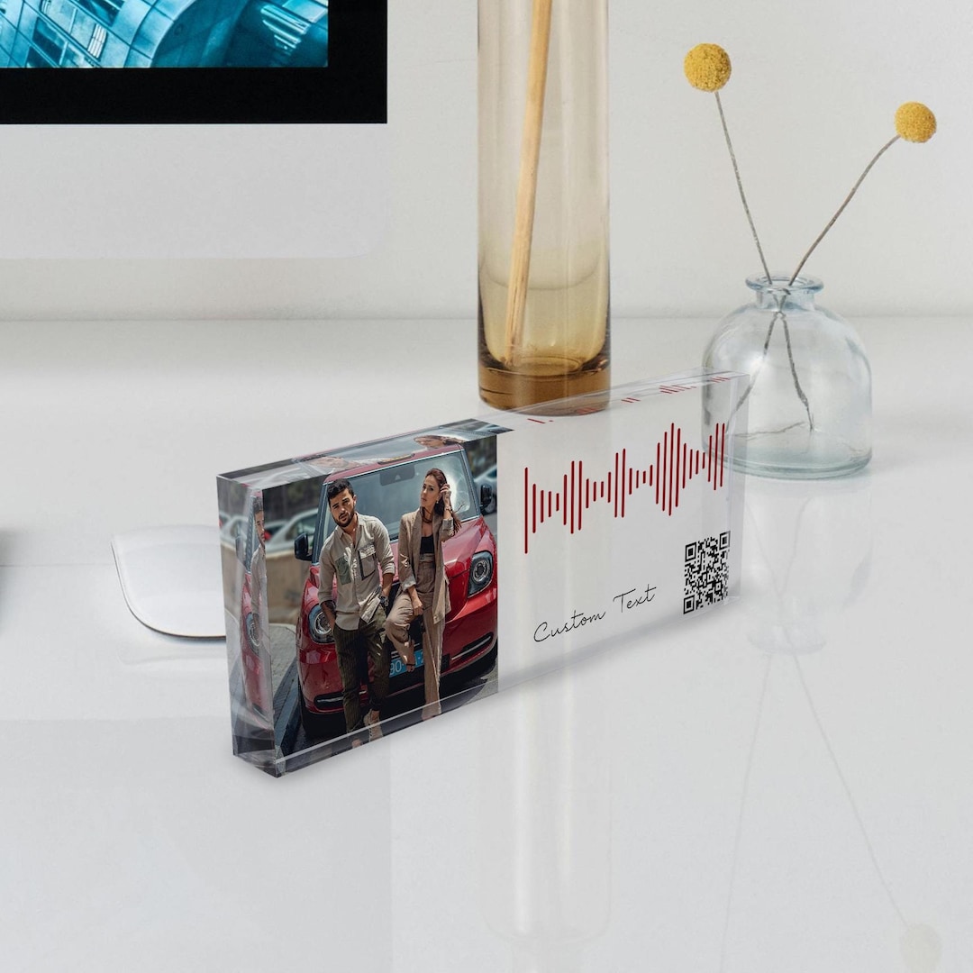 Soundwave Art QR Code, Song Plaque CUSTOM, Sound Wave With QR Code ...