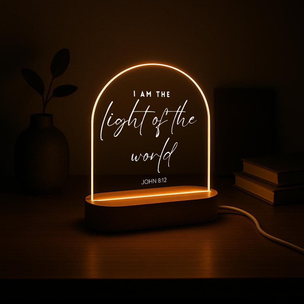 Custom Bible Verse LED Night Light: Christian Home Decor - Etsy