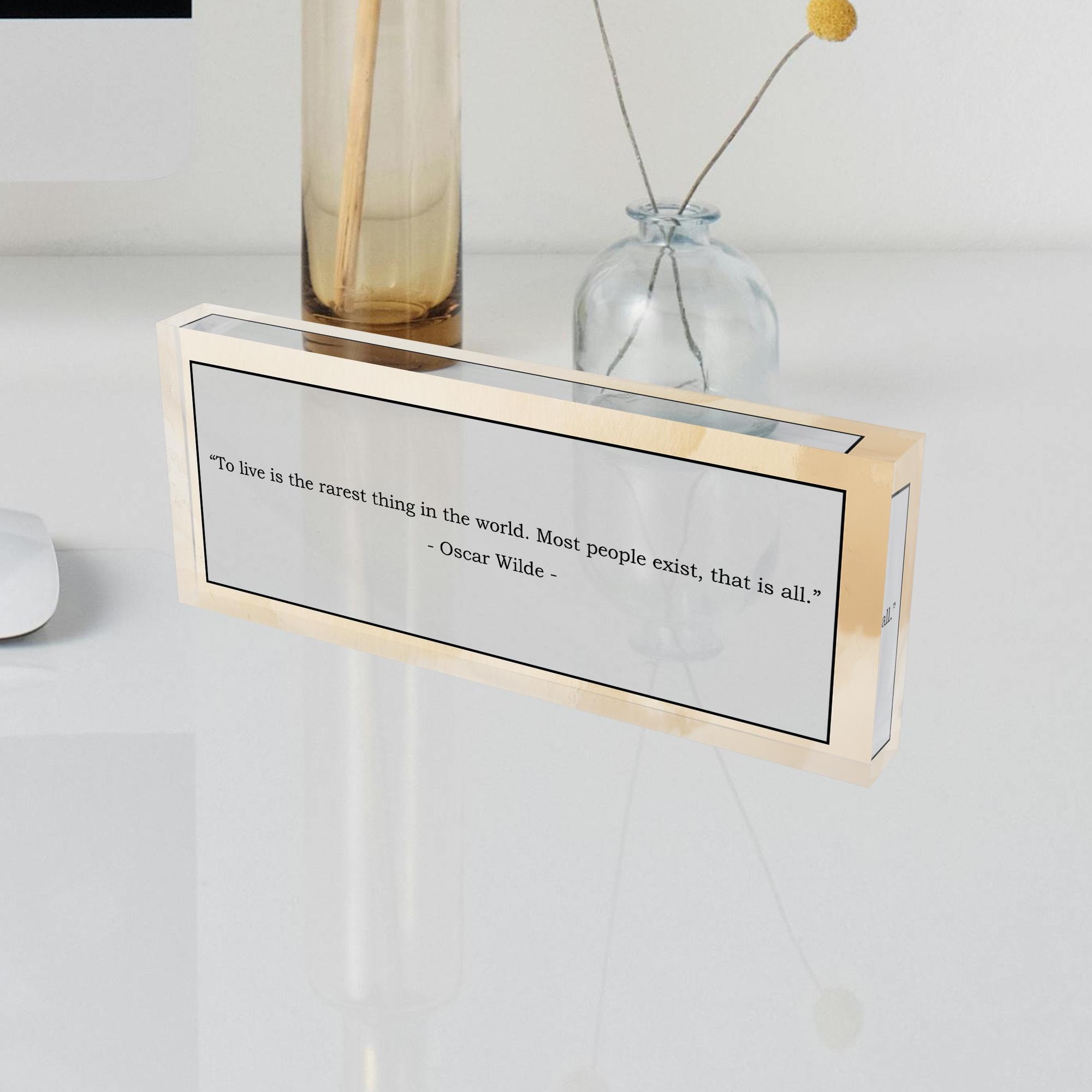 Custom Quote Acrylic Desk Sign: Motivational Office Decor - Etsy
