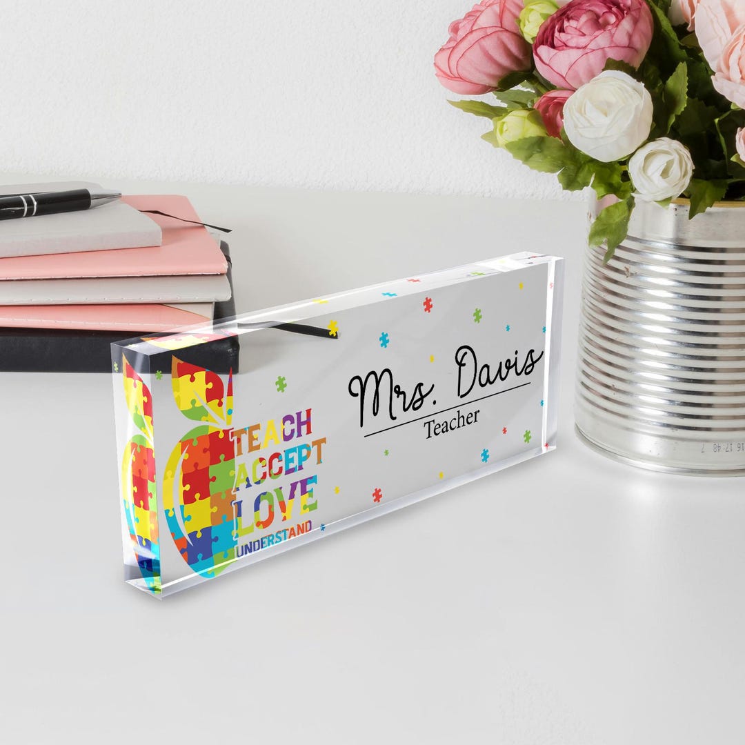 Autism Teacher Acrylic Plaque, Teacher Appreciation Gifts, Teacher ...