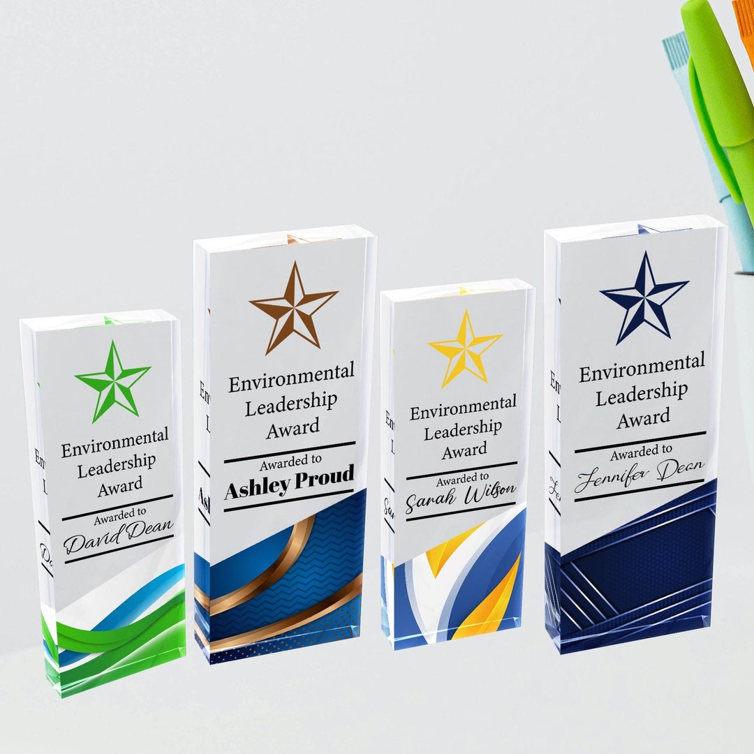Personalized Clear Award Plaque | Trophy Award | Corporate Trophy Award ...