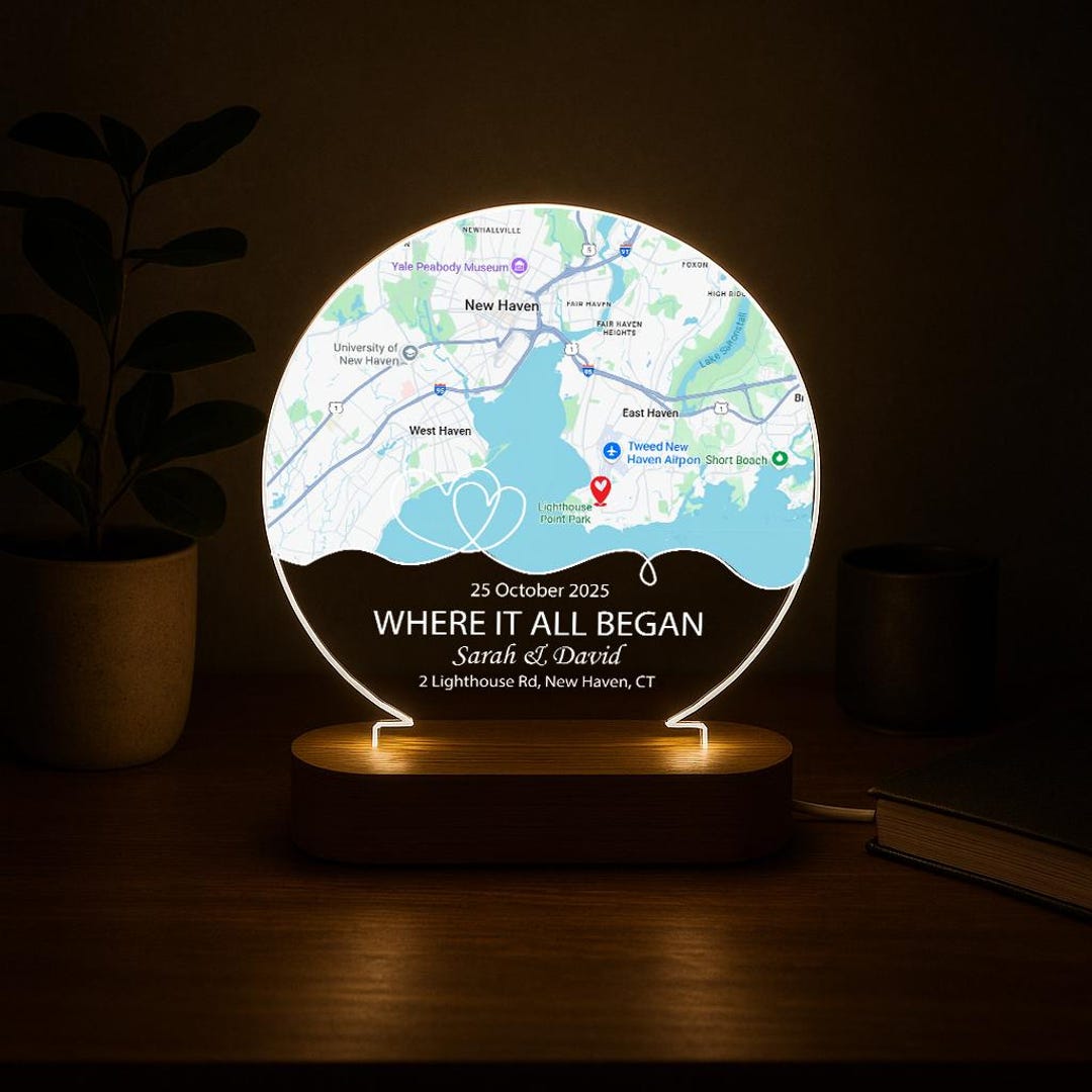 Where It All Began LED Light, Custom First Date Night Light, Wedding ...