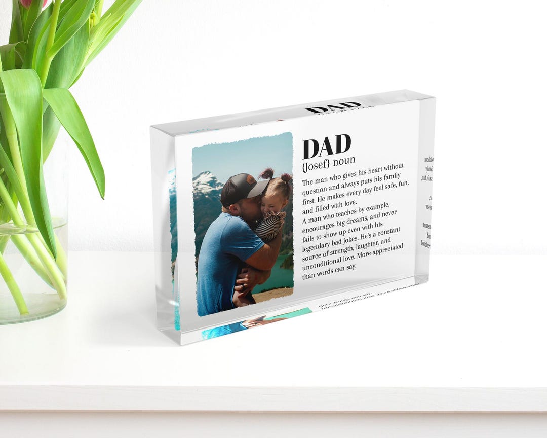 Dad Acrylic Photo Block | Personalized Father’s Day Gift | Custom Clear ...