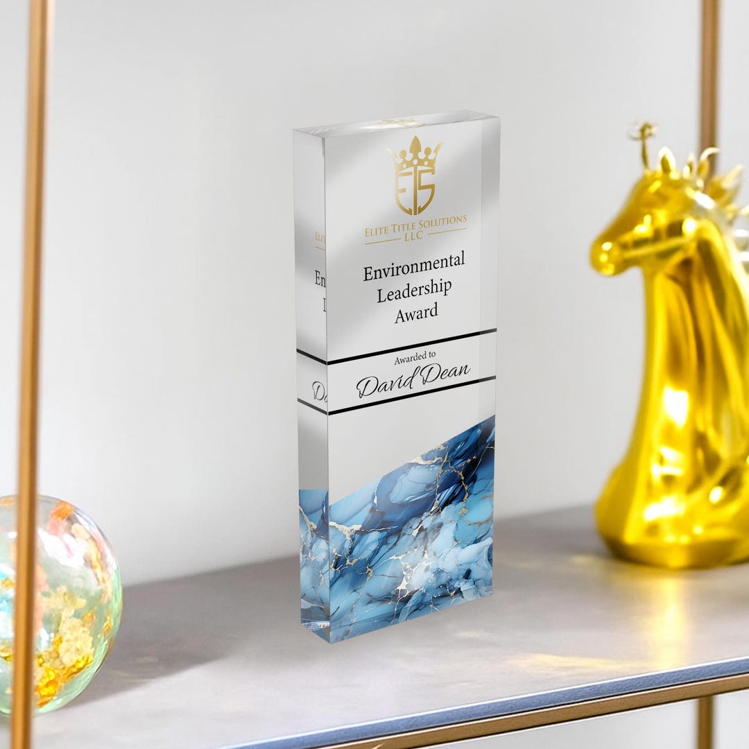 Personalized Acrylic Award Plaque: Custom Desk Decor Gift - Etsy