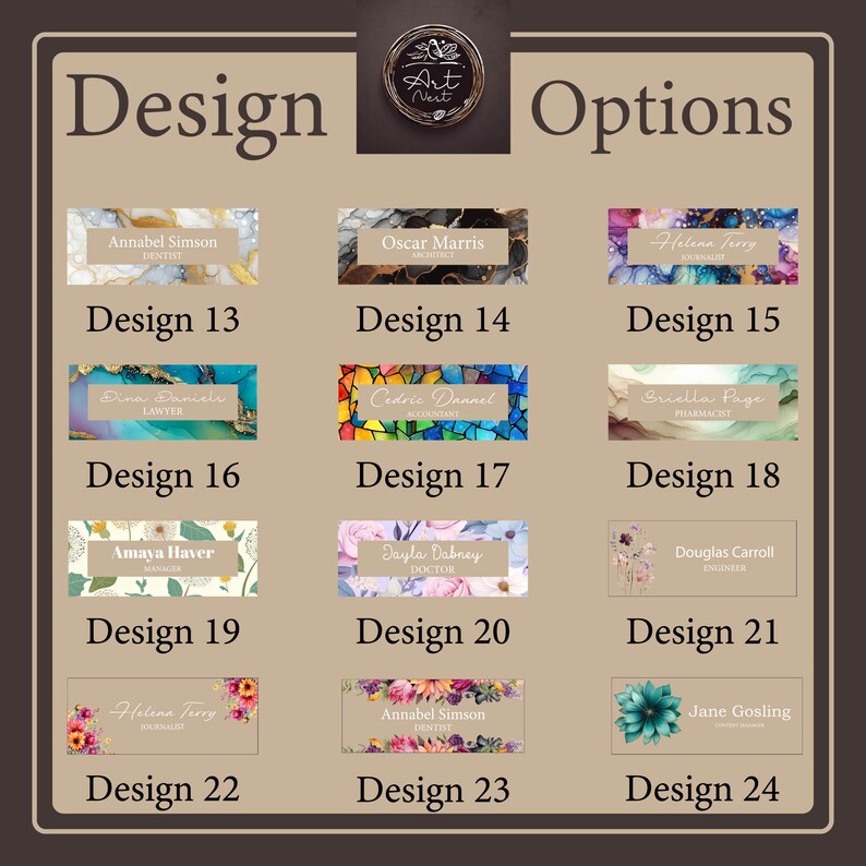 Personalized Acrylic Name Plate, Desk Sign Plaque, Customized Acrylic ...