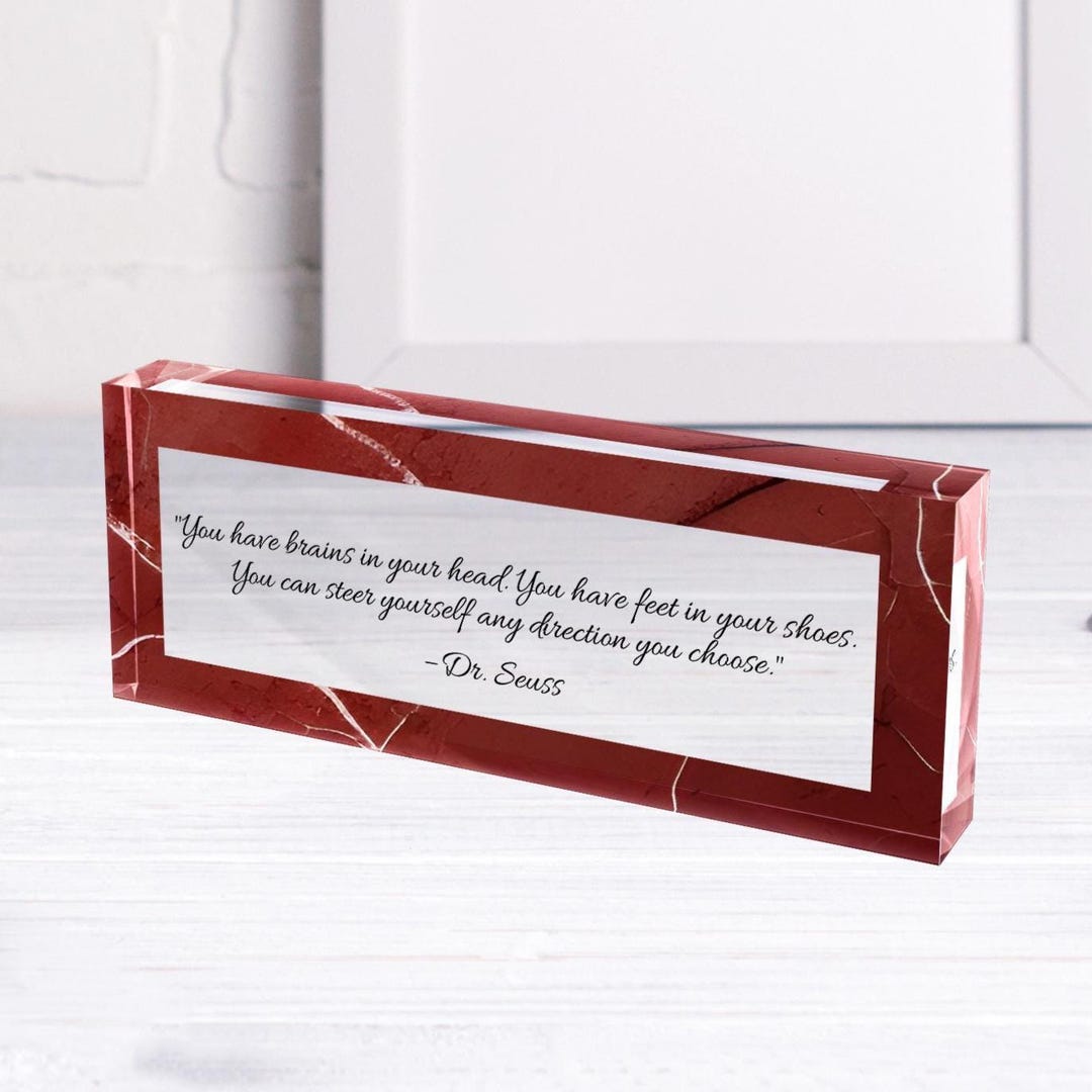 Custom Acrylic Quote Block: 3D Reverse UV Print Award Plaque - Etsy