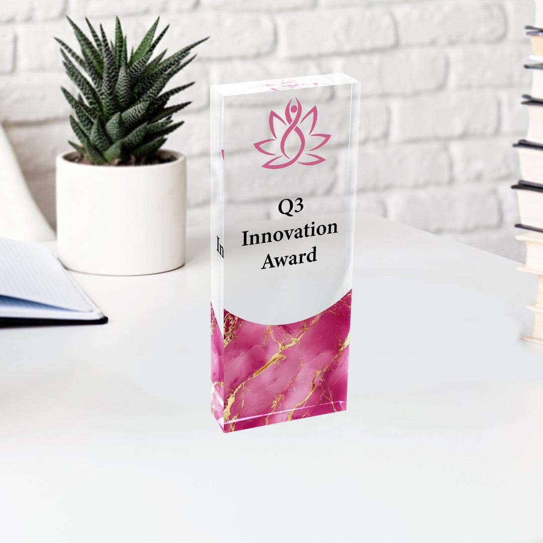 Personalized Acrylic Award Plaque: Custom Engraved Corporate Gift - Etsy