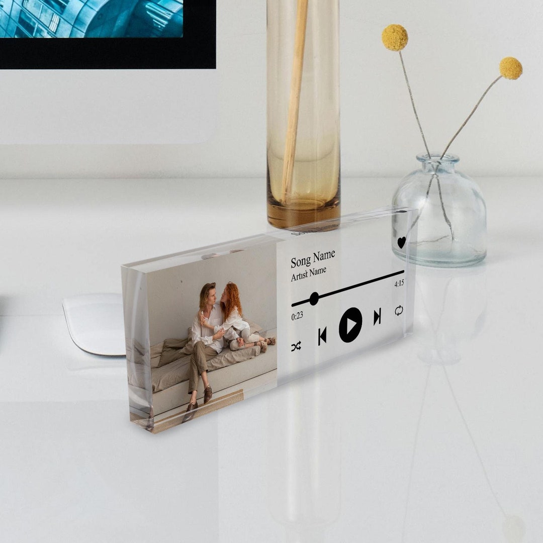 Custom Music Song Plaque Block,recording or Song on Acrylic Block ...