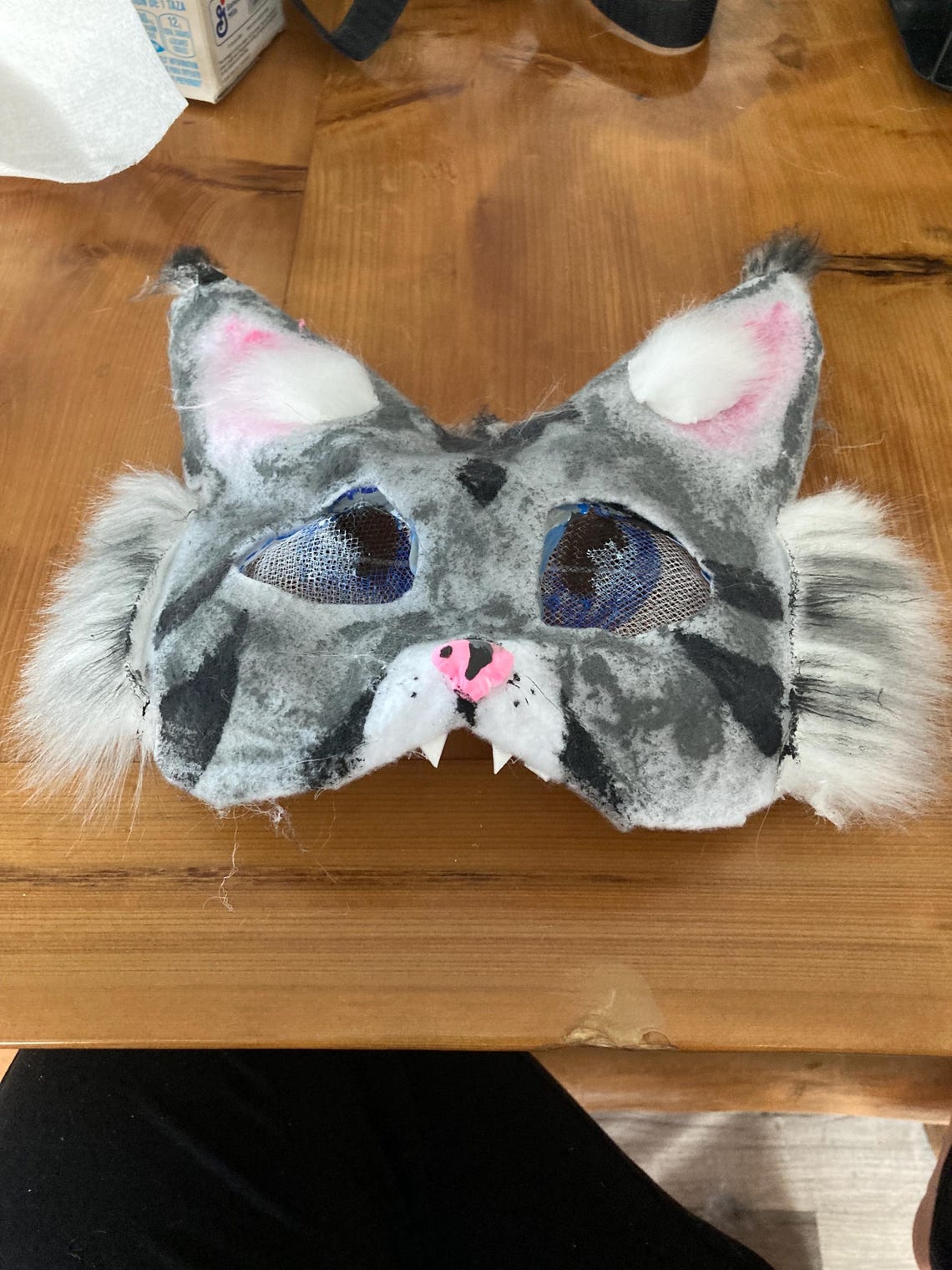 A Gray Tabby Cat Mask - Etsy