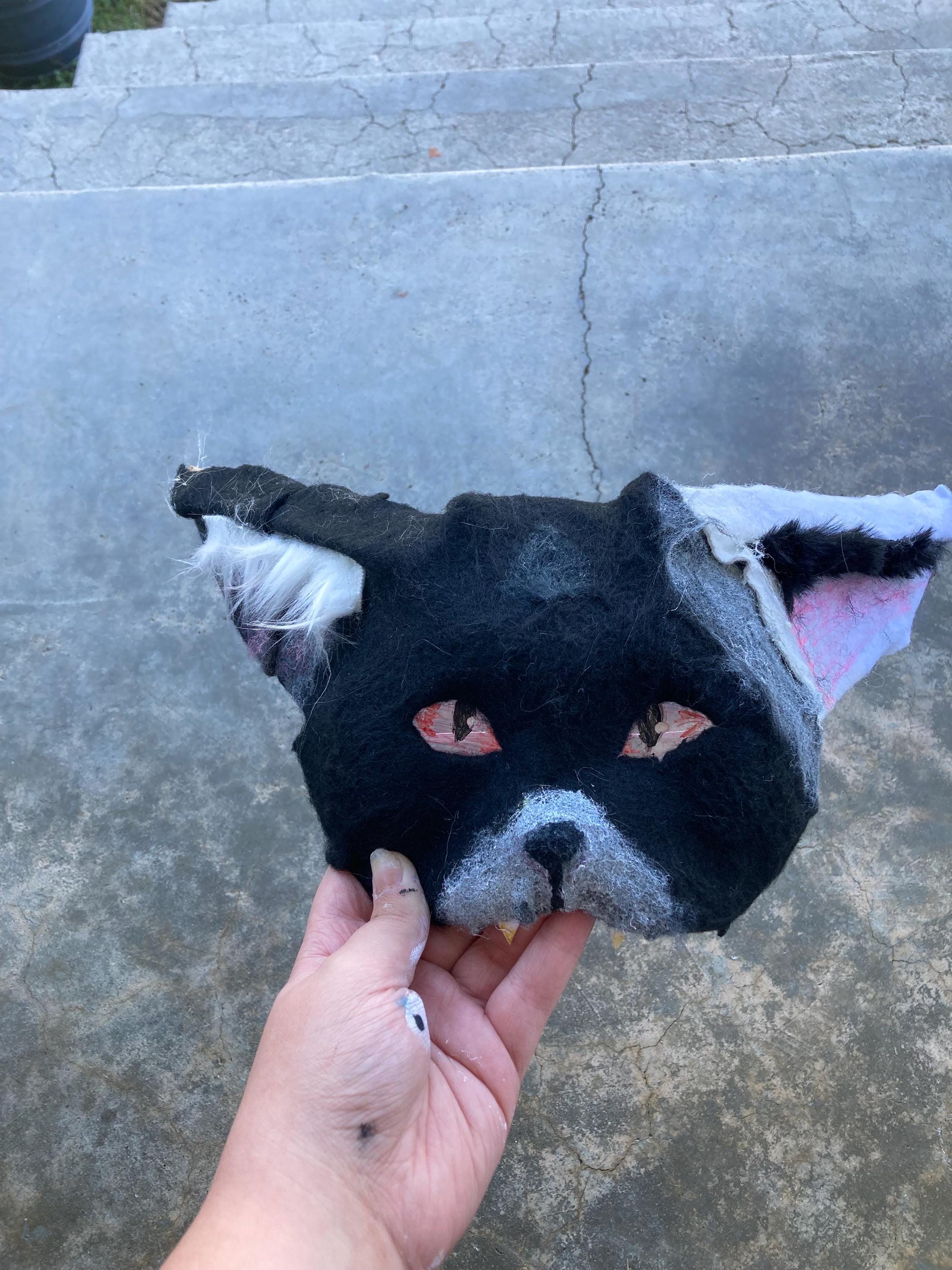 This is a Tuxedo Cat Mask - Etsy