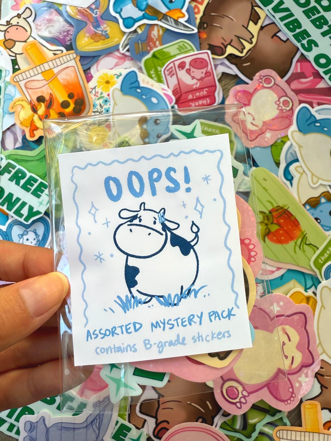 Oops Mystery Sticker Pack | B-grade Stickers | Discounted Stickers - Etsy