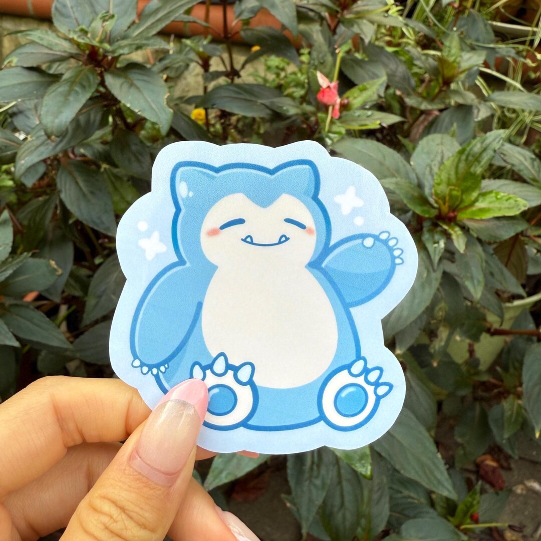 Blue Snorlax Pokemon Vinyl Sticker | Pokemon Sticker | Holographic ...