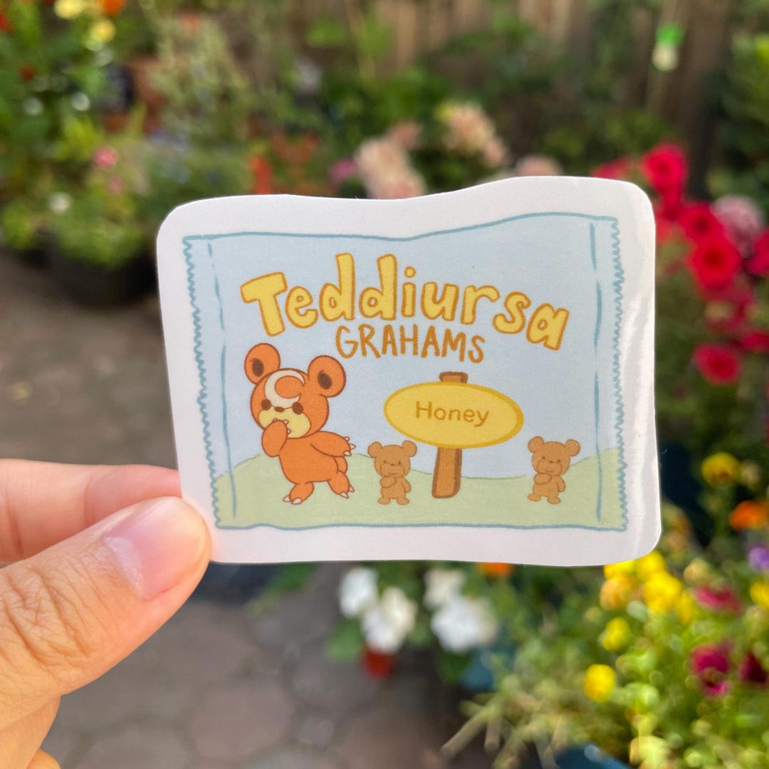 Teddiursa Grahams Vinyl Sticker | Pokemon Sticker | Teddiursa | Pokemon ...