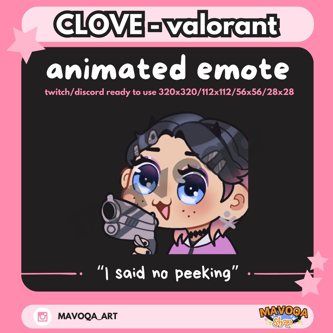 Animated Clove VALORANT Emote - Cute for Twitch Discord and Youtube - Etsy