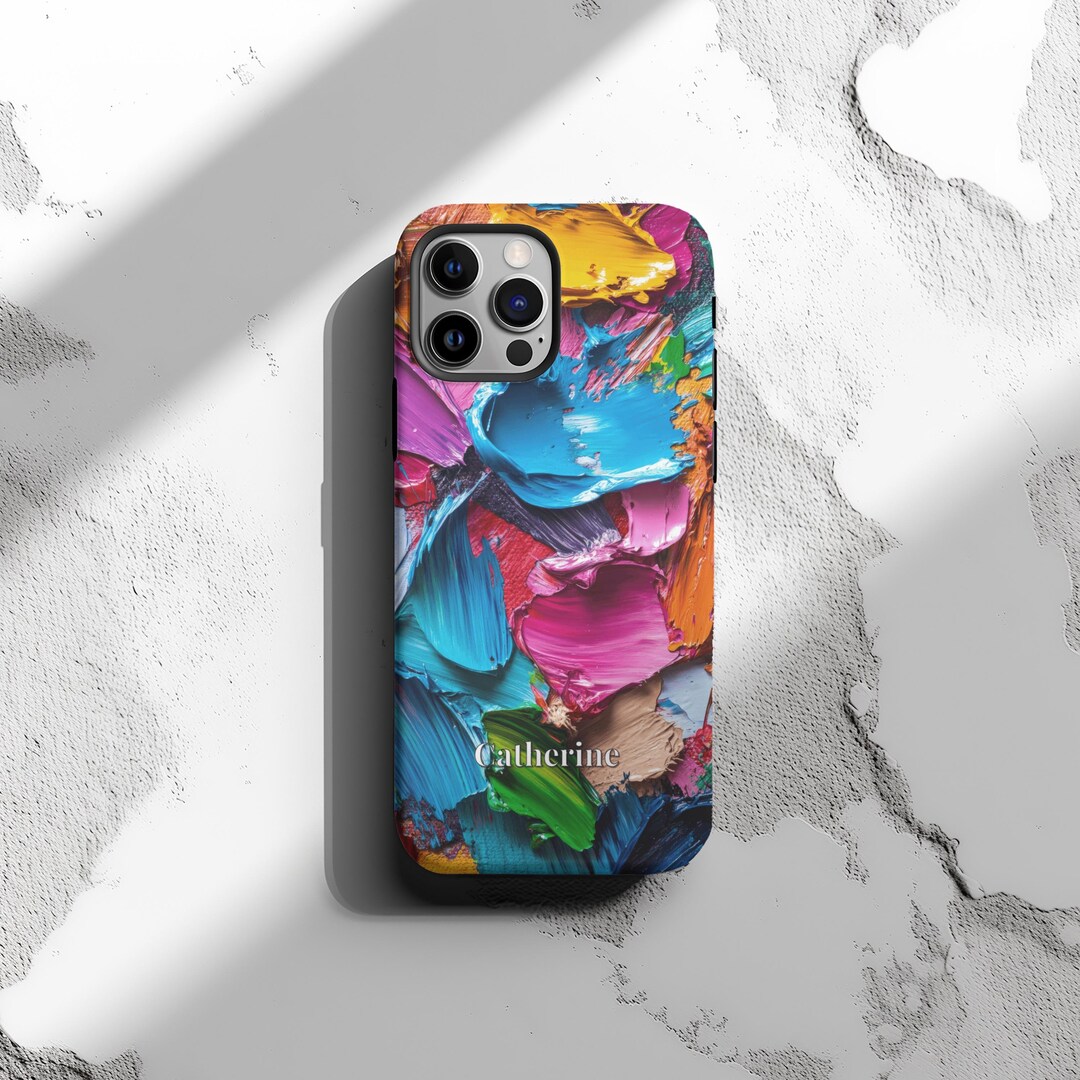 Colorful Paint Palette Phone Case Personalized Abstract Art iPhone ...