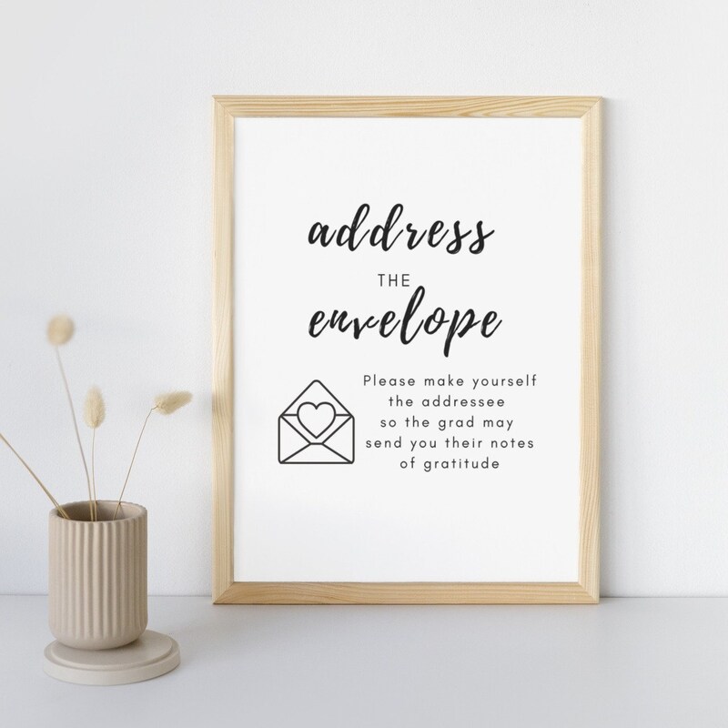 Address an Envelope Sign - Etsy