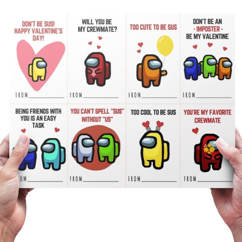Among Us Valentine Card - Etsy