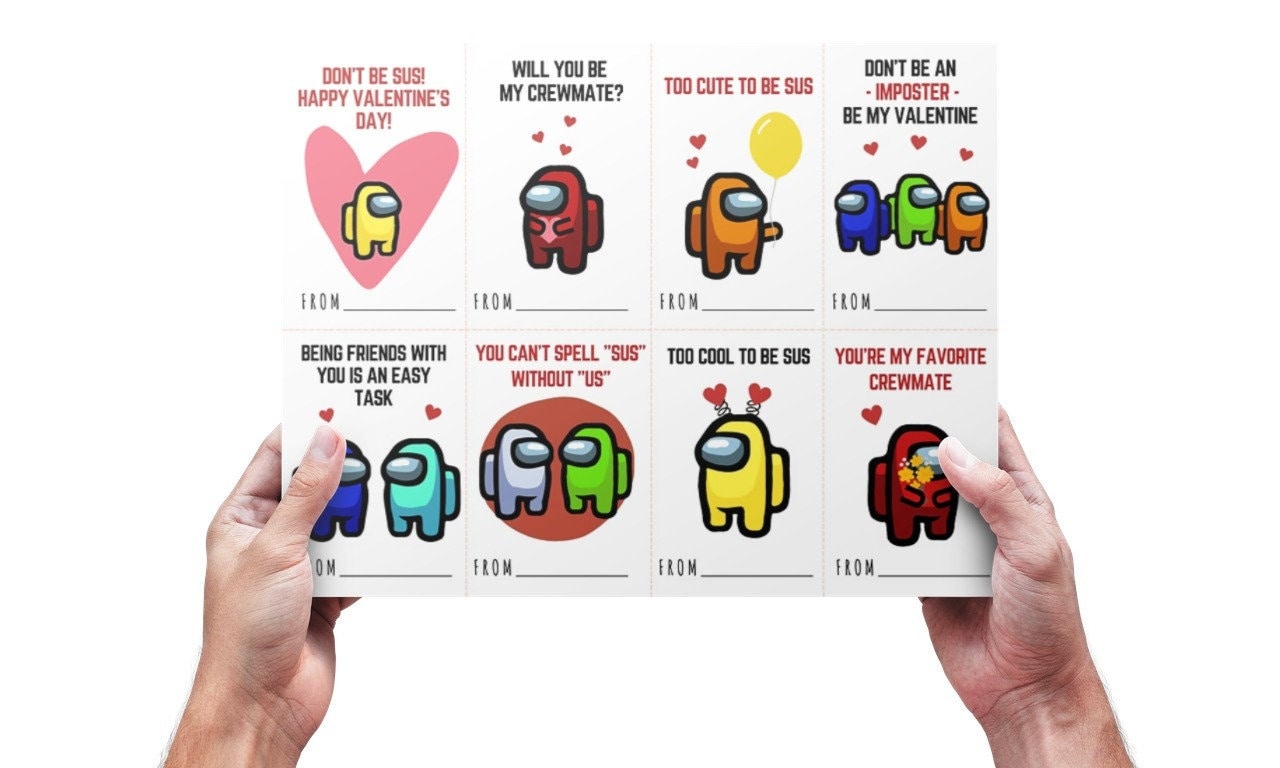 Printable Valentines Cards for Kids, Digital Download, Printable ...