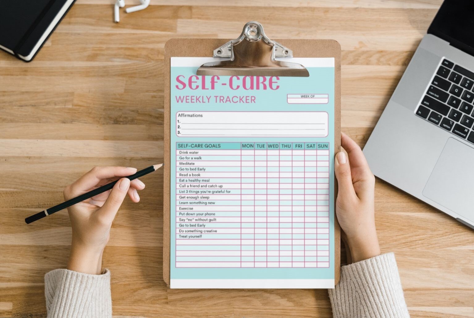 Self Care Weekly Checklist Daily Habit Tracker - Etsy