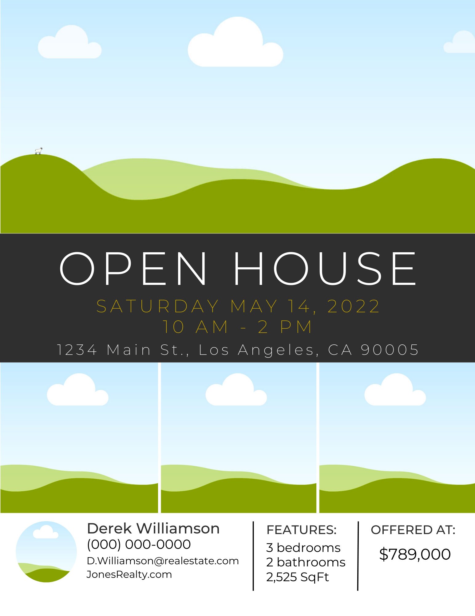 Real Estate Open House Flyer Template Printable, Editable, INSTANT ...