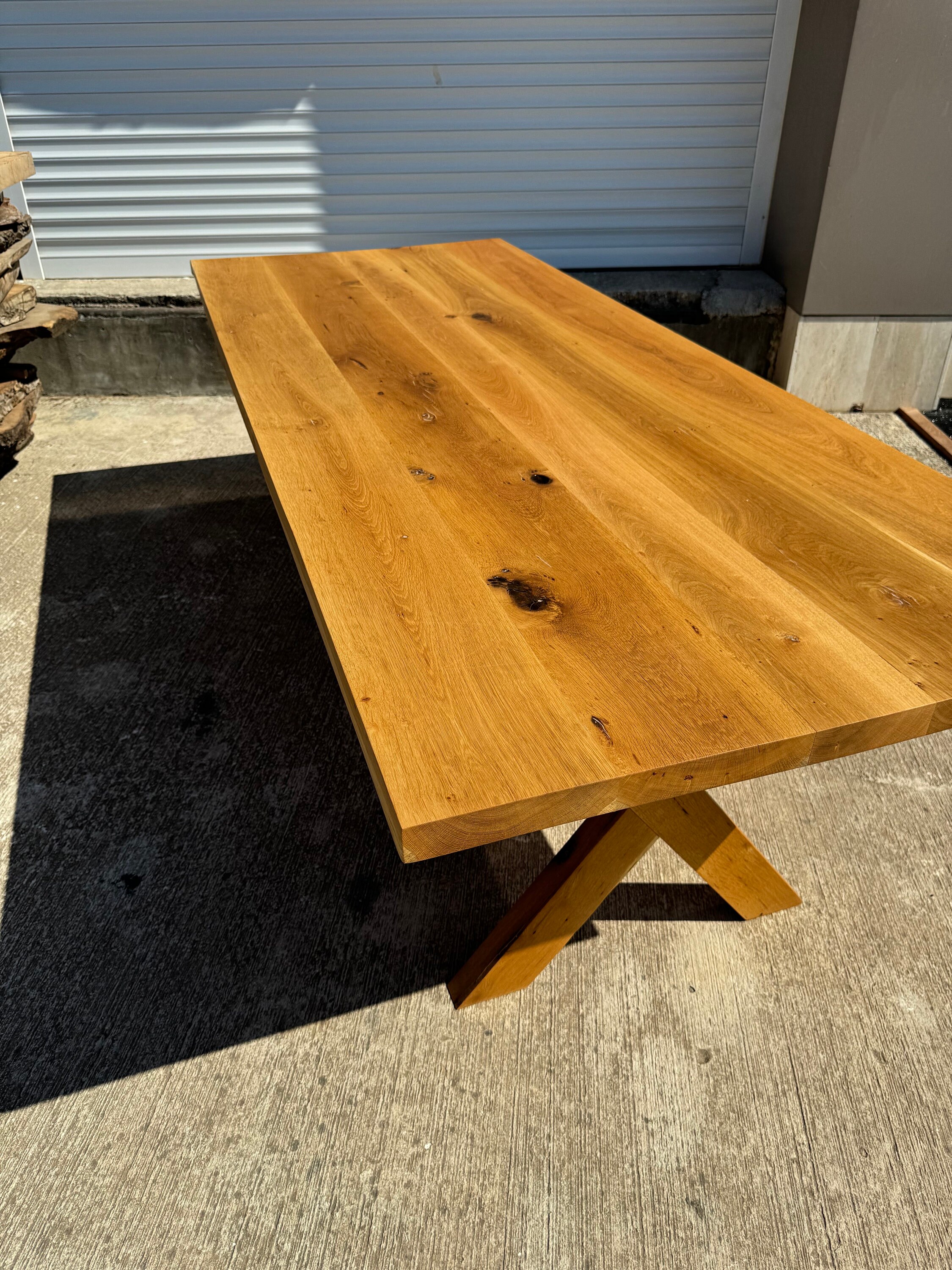 Custom Order Live Edge Oak Wood Table, Oak Dining Table, Wooden Dining ...