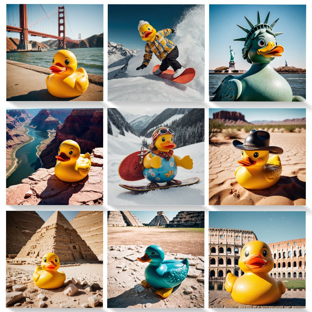 Rubber Duck T-shirt Design Bundle 70 JPG Files 1024x1024 Resolution ...